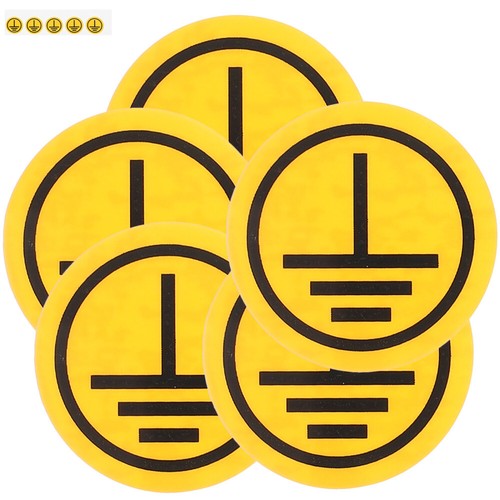 Earth Ground Symbol Labels Electrical Panel Grounding Rod Fire ...