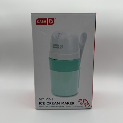 Dash My Pint Ice Cream Yogurt Sorbet Maker Aqua & White With Mixing ...
