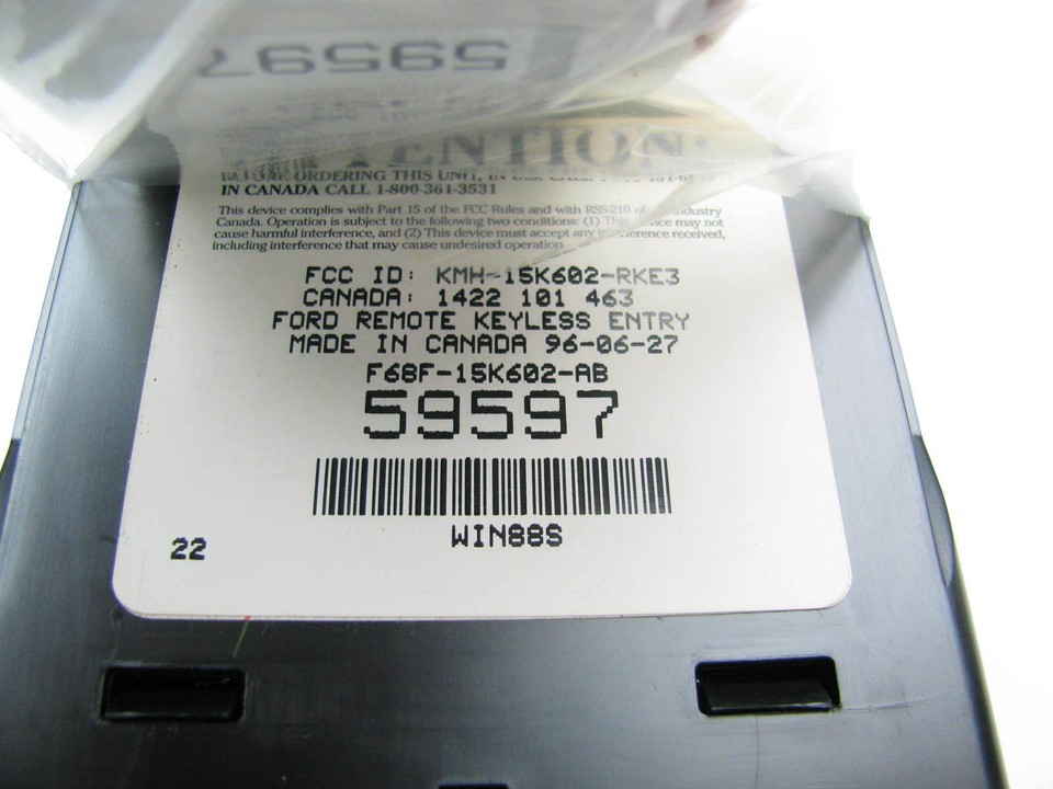 OEM Ford F68Z-15K602-AB Keyless Entry Remote Anti-theft Control Module ...