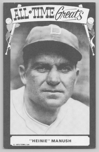 1973-80 Heinie Manush Brooklyn Tcma All Time Greats Postcard Baseball ...