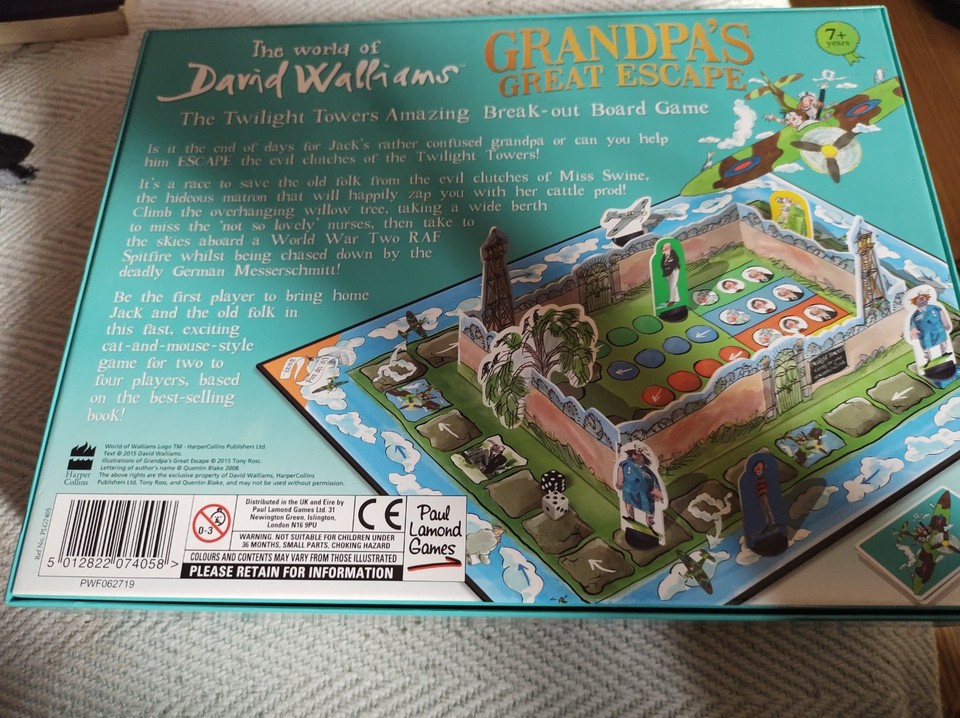 GRANDPA'S GREAT ESCAPE BOARD GAME DAVID WALLIAMS 7 PLUS 2015 PAUL ...