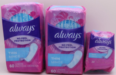 3X Always Pantiliners Thin Regular 2 X 60 & 1 X 20 (140 tot) Thin ...