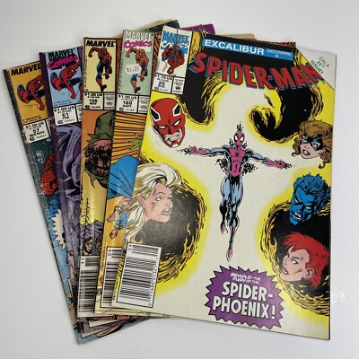 Lot Of 5 Spider-Man Spiderman 1990s Comic Books Price Stickers Attached ...