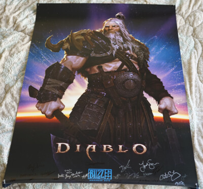 BlizzCon 2019 Official Diablo 3 III Barbarian Signed Poster | eBay
