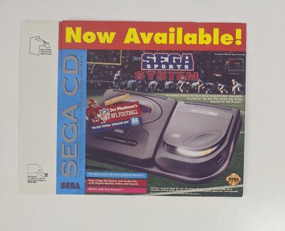 1993 Sega Genesis CD Sports System Store Promotional Display Shelf ...