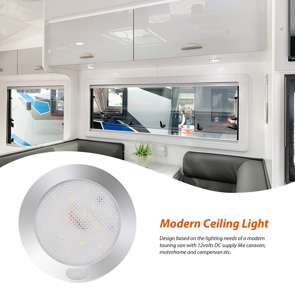 4X 12V LED Light Interior Ceiling Roof Cabinet Lamp Switched Boat ...