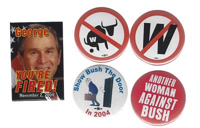 ANTI GEORGE W. BUSH CAMPAIGN BUTTONS - GROUP OF 5 - LOT E | eBay