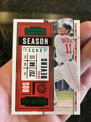 2020 Rafael Devers contenders season-ticket green foil | eBay
