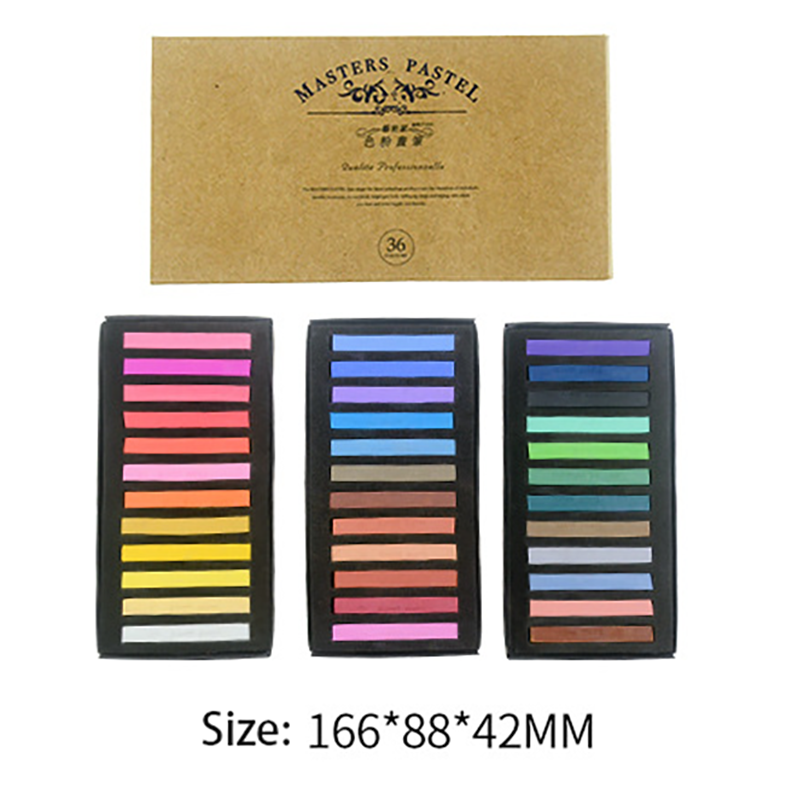 Square Pastel Set 36 Colors Soft Dry Pastel Artist Chalk Pastel Sticks ...