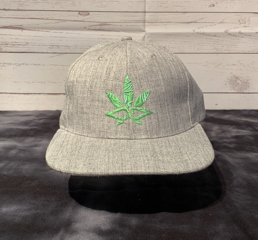 Original Marijuana Weed Leaf Cannabis Flat Bill Adjus… - Gem