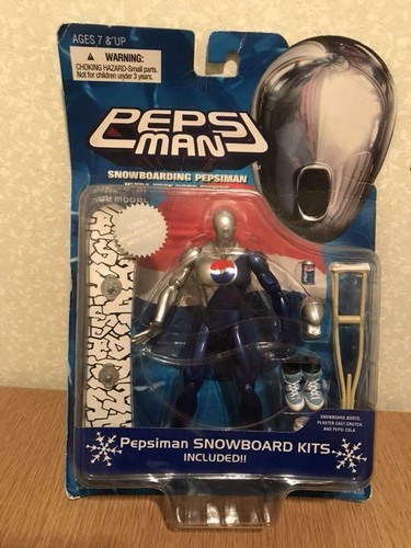 Pepsiman Blue Ultra Free Pose Action Figure Snowboarding Bandai Pepsi ...