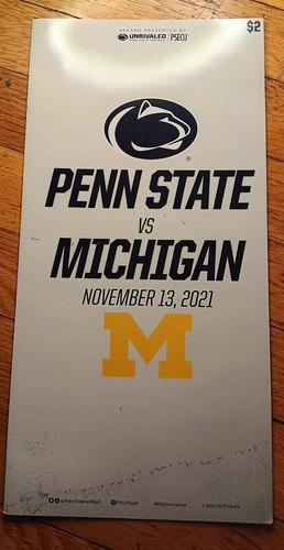 2021 Michigan Wolverines vs Penn State Football Program | eBay