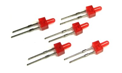 DIFFUSED RED LED Ø3.1 mm RED LED SPECIAL SHAPE -- VINTAGE (20 pieces ...