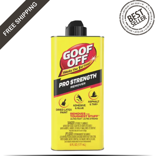 Goof Off Professional Strength Latex Paint and Adhesive Remover, 6 fl ...