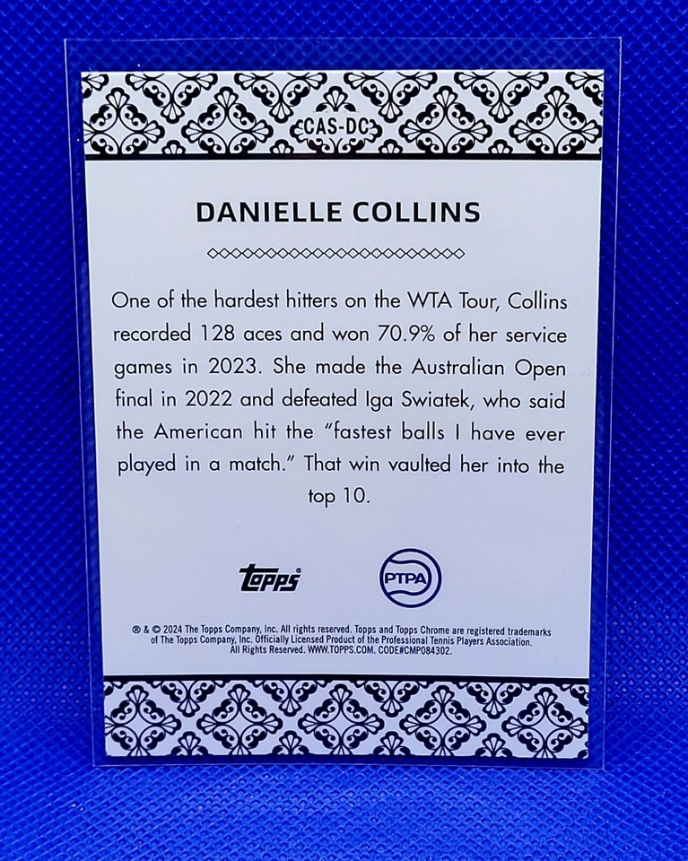 Danielle Collins 2024 Topps Chrome Tennis Aces #CAS-DC WTA | eBay