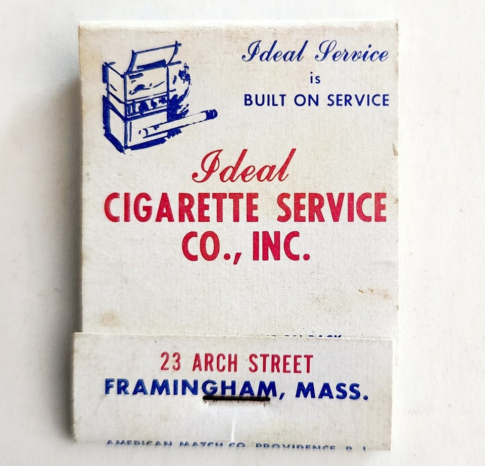 Ideal Cigarette Service Inc Vintage Matchbook Vending Matches Unstruck ...