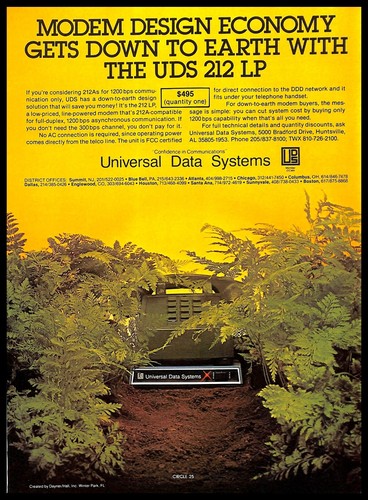 1982 Universal Data Systems UDS 212 LP Modem PRINT AD Retro Computers PC | eBay