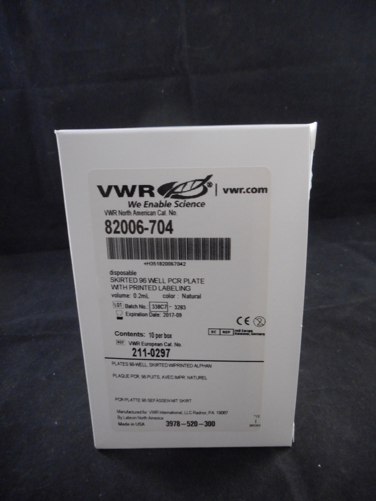 VWR Plastic 200µL 96-Well PCR and Real Time PCR Plates Natural 10/Pack ...