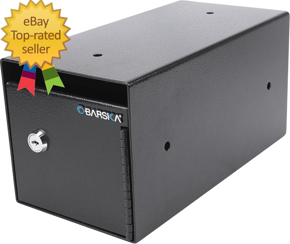 Key Lock Depository Drop Safe – Steel Lock Box with Drop Slot, Anti ...