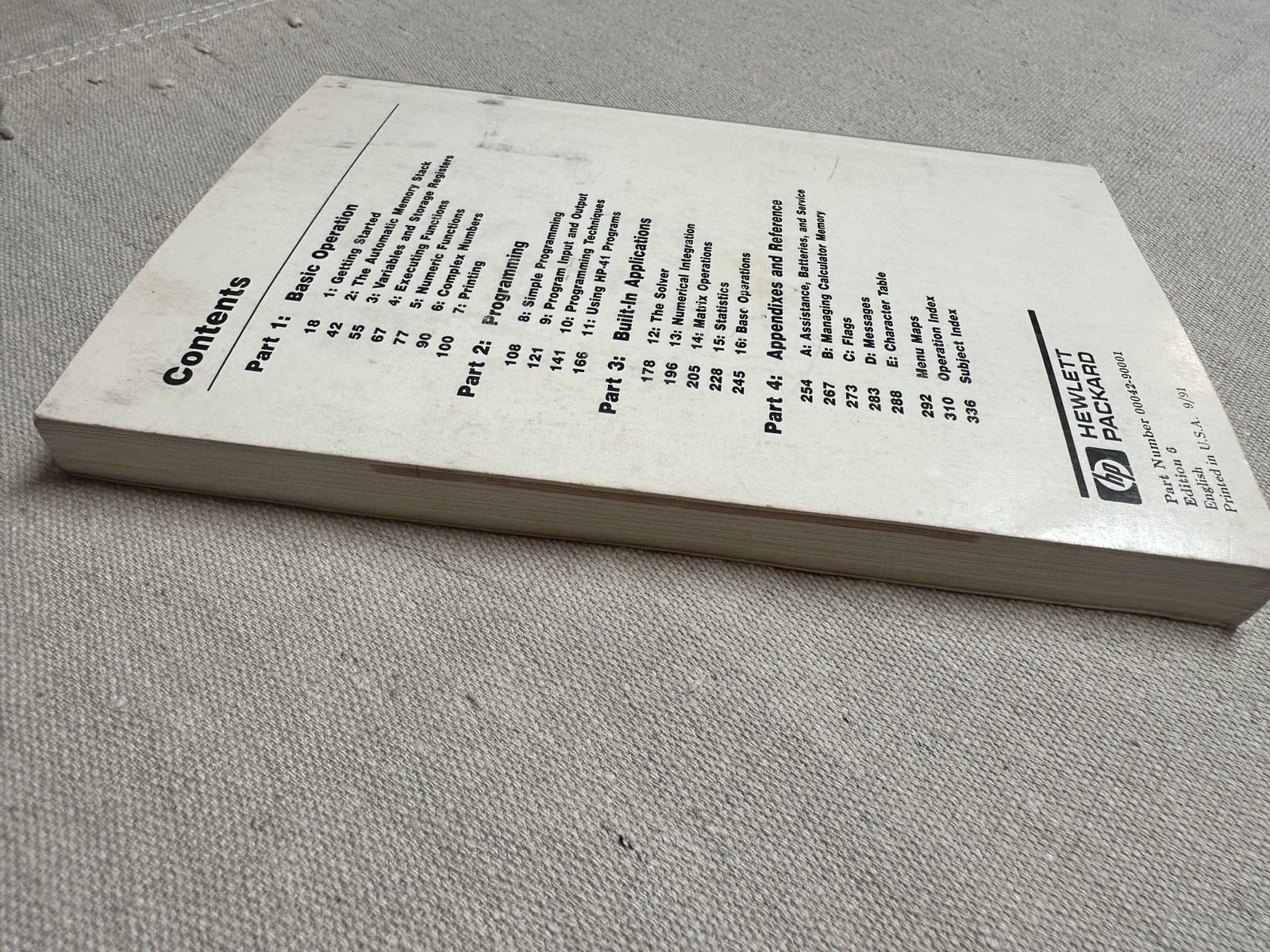 Hewlett Packard HP-42S RPN Scientific Calculator Owners Manual Edition ...