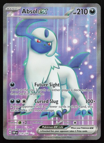 Absol ex 214/197 Ultra Rare SV03: Obsidian Flames Pokémon Card | eBay