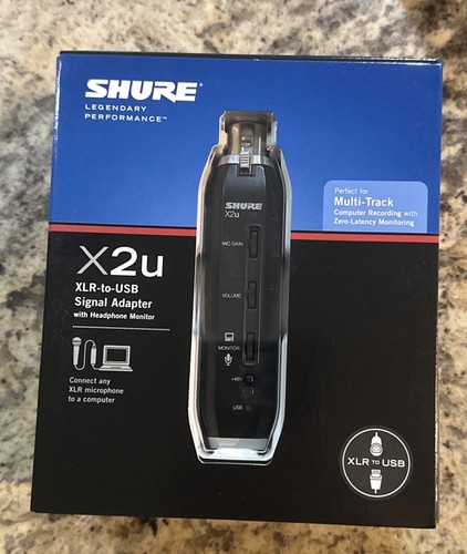 Shure X2U XLR to USB Signal Adapter Excellent Condition With Case | eBay