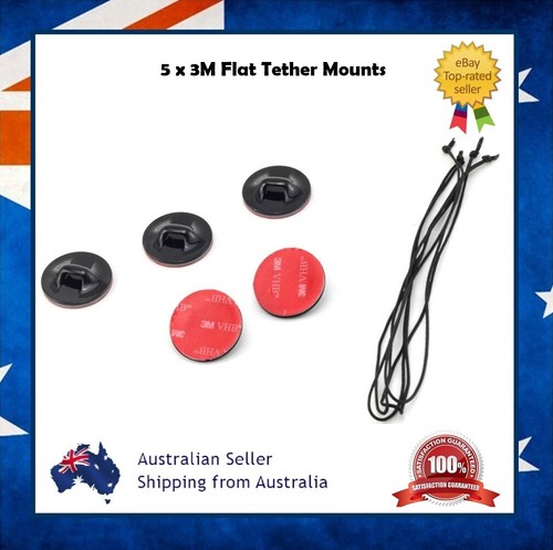 5 x Tether Surf Adhesive Mount & Leashes Surfboard 3M VHB for GoPro ...