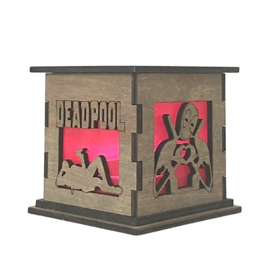 Deadpool LED Display Box | 5in Cubed Shelf Home Décor | Handmade ...