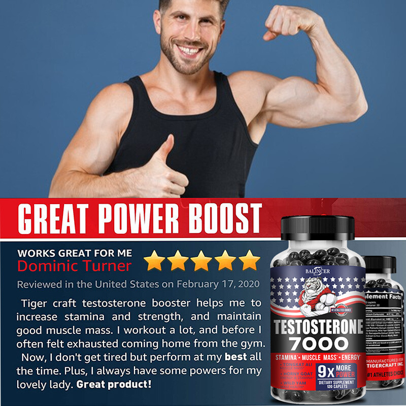 Muscle Growth + Strength+Male Performance Testosterone Booster Capsules ...