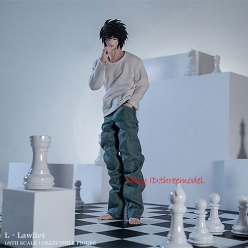 GAMETOYS 1/6 GT-007UP DEATH NOTE L·Lawliet L Action Figure Silica gel ...