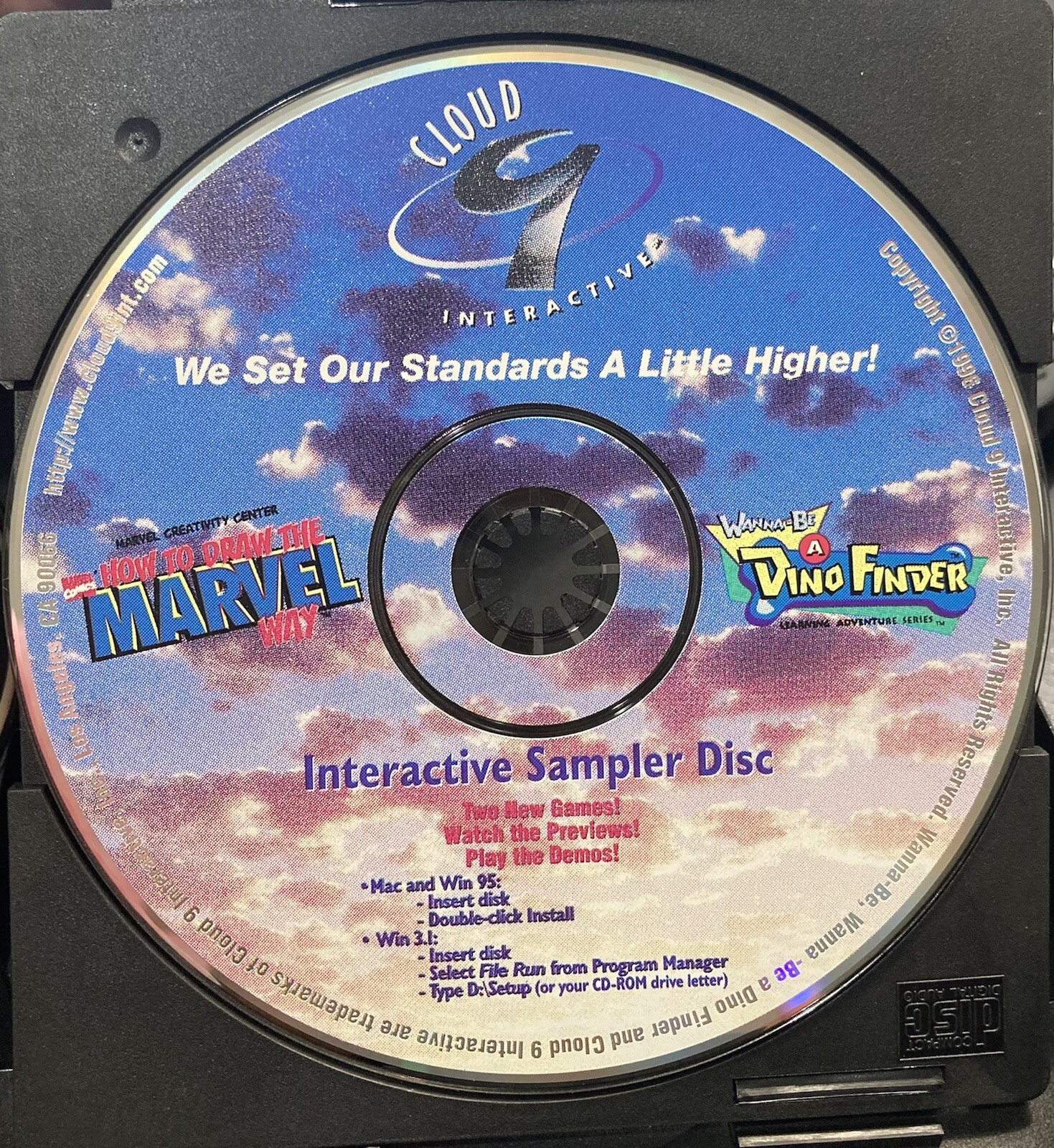 RARE 1996 Cloud 9 “How to Draw the Marvel Way” and "Dino Finder" sampler | eBay