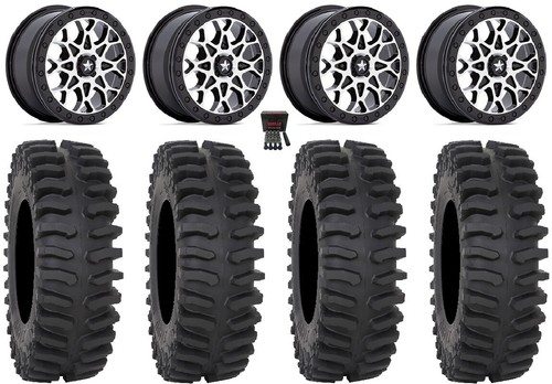 MSA Portal Beadlock 15" Wheels Machined 35" XT400 Tires Textron Wildcat ...