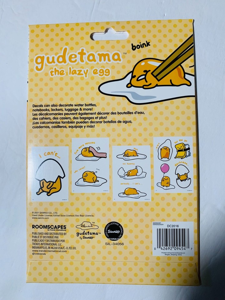 Sanrio GUDETAMA DEVICE DECALS/STICKERS 10 Assorted Decals - New | eBay