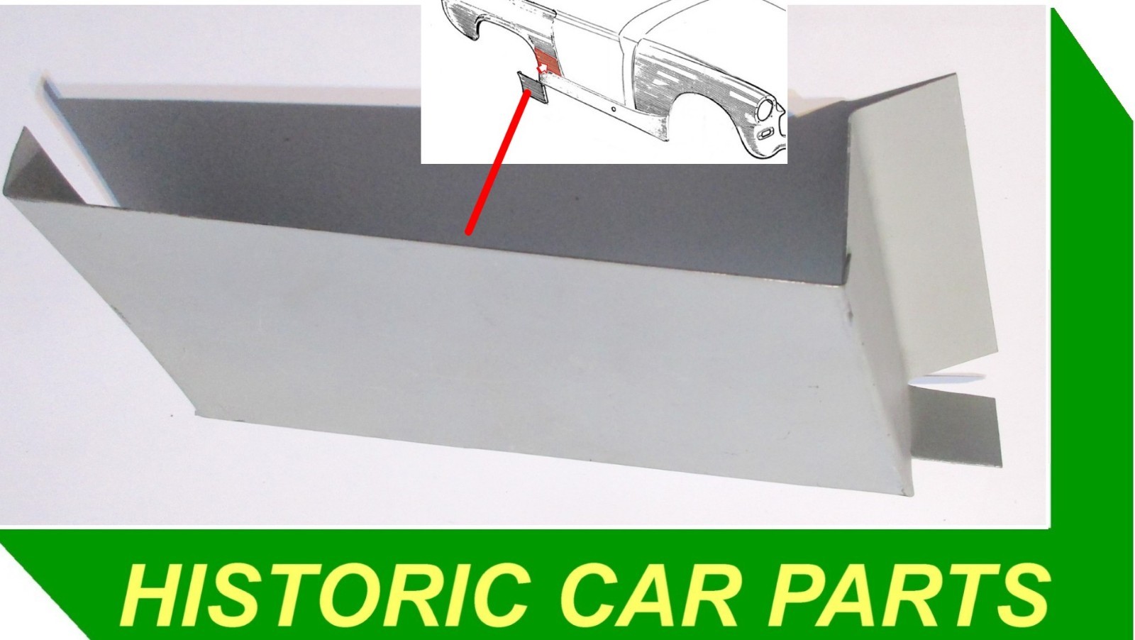 MG MIDGET Mk2 Mk3 1964-74 - Right Hand REAR WING - LOWER FRONT 1/4 ...