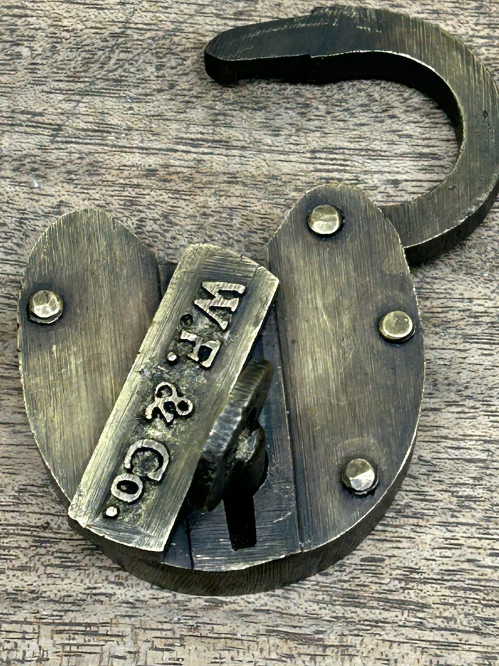 VINTAGE WELLS FARGO CO. CAST BRASS PADLOCK WITH KEY ~ ANTIQUE! | eBay