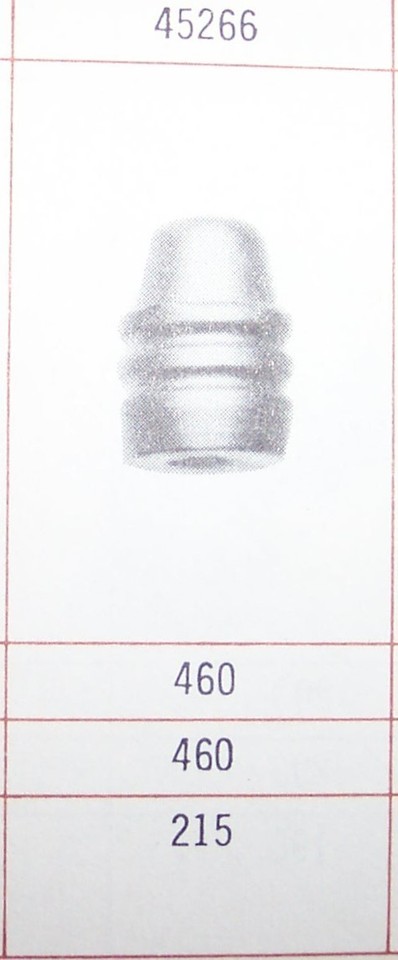 LYMAN 45266 DOUBLE CAVITY 45 ACP 215 GRAIN MOULD UNUSED IN ORIGINAL ...