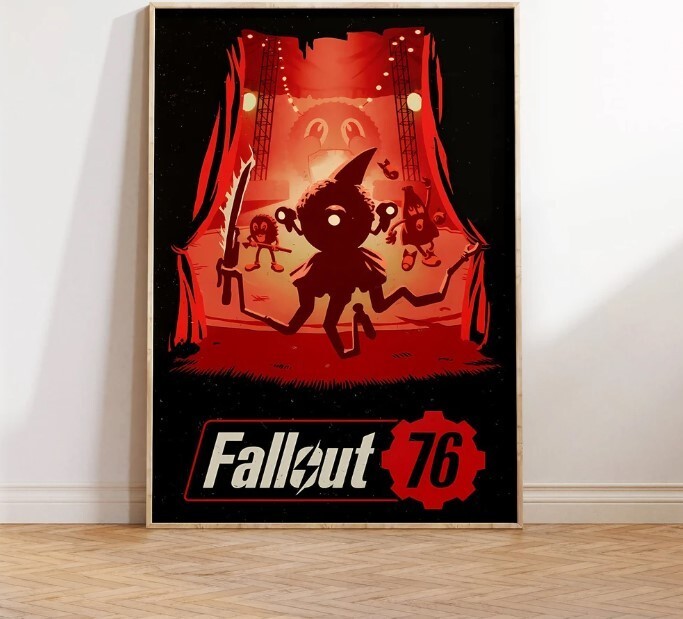 Fallout 76 Ads Poster, Video Game Wall Art, Nuclear Wasteland Decor 8 ...
