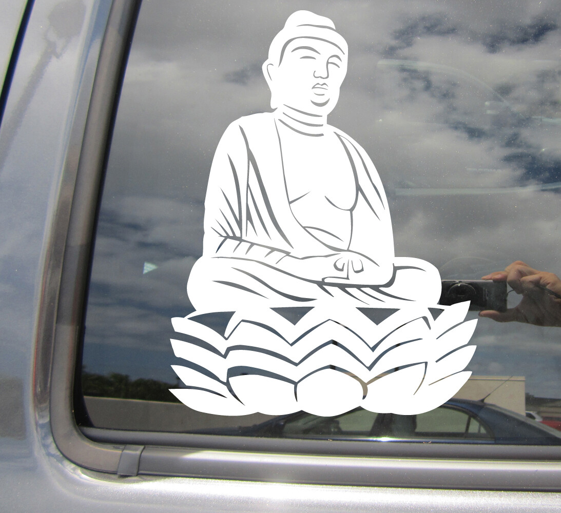 Sitting Buddha - Buddhist Meditate Car Auto Window Vinyl Decal Sticker ...