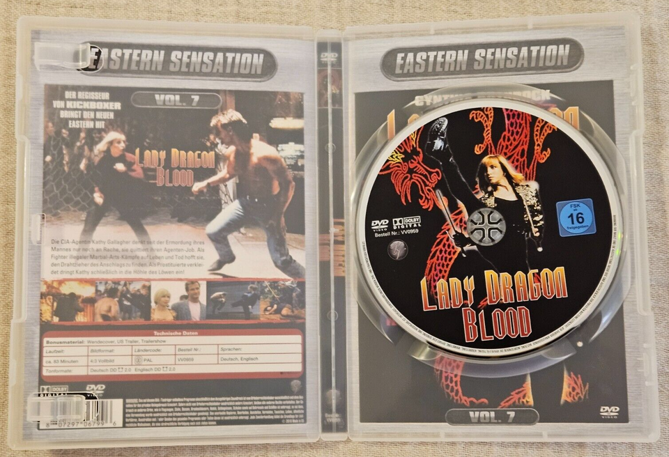 Lady Dragon Blood (DVD) Cynthia Rothrock, Richard Norton. Region 2, PAL ...
