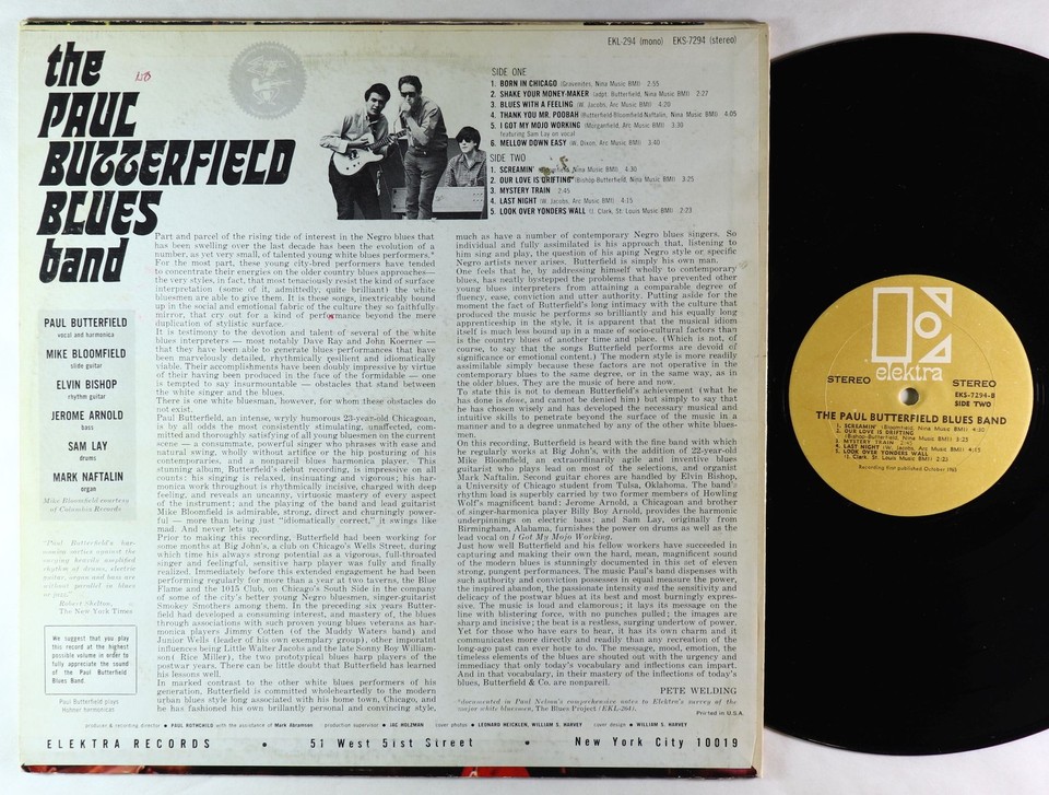 Paul Butterfield Blues Band - S/T LP - Elektra Gold Label Autograph | eBay