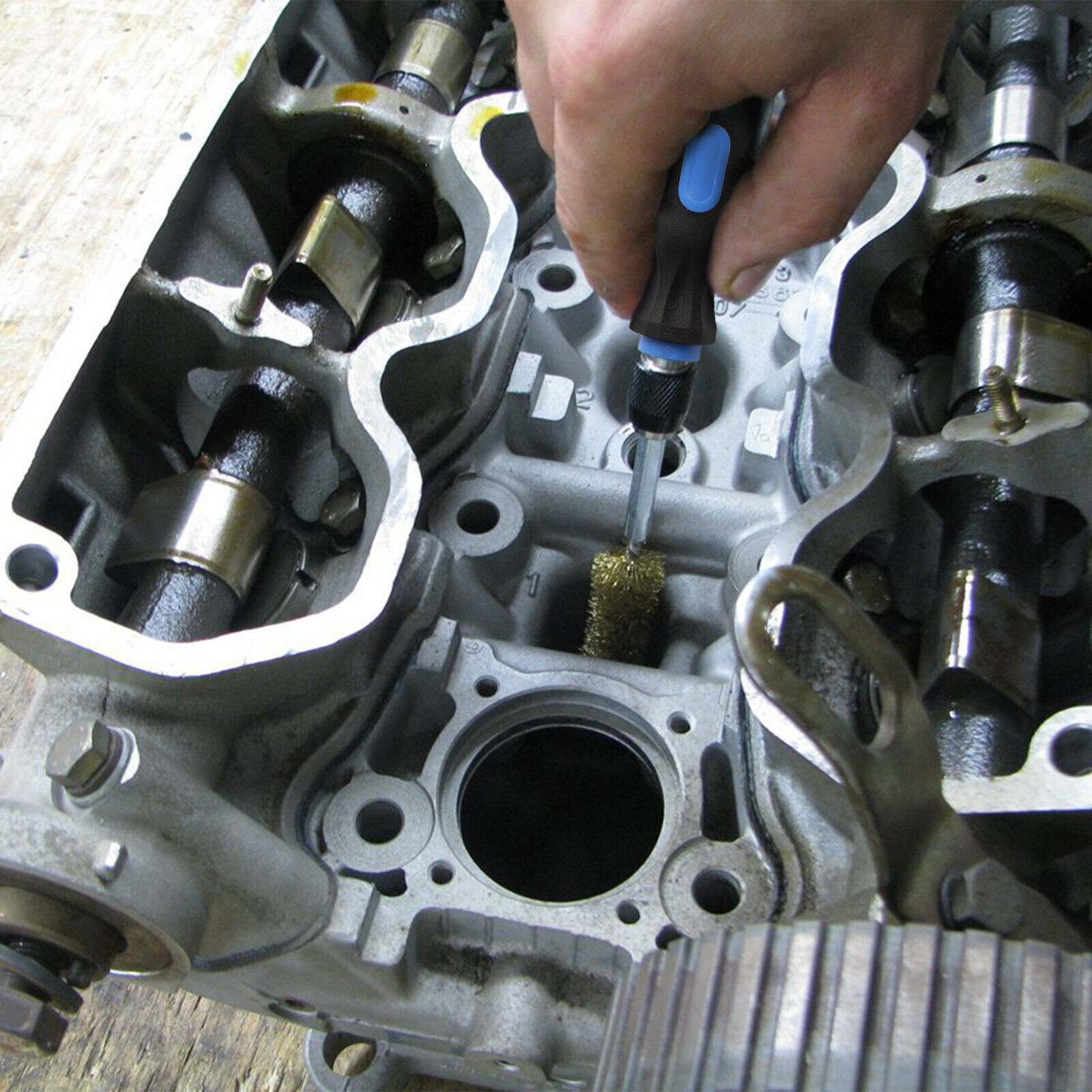 19PCS Diesel Injector Seat Cleaning Brush Tool Engine Injectors Cleaner ...