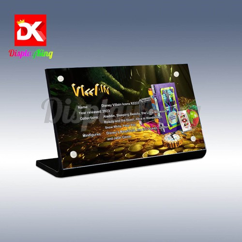 Display King - Acrylic Display plaque for Lego Disney Villain Icons ...
