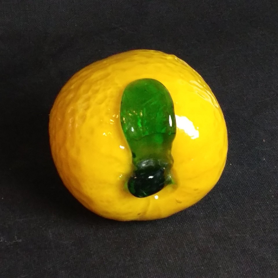 Vintage Art Glass Fruit Large Lemon Blown Molded Glass Unsigned EUC ...