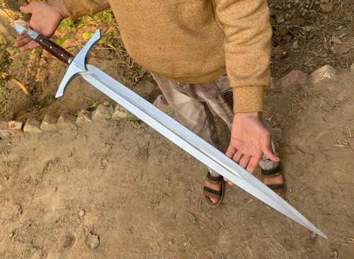 30" Custom Handmade Hand Forged Hunting D2 Steel Long Sword With ...