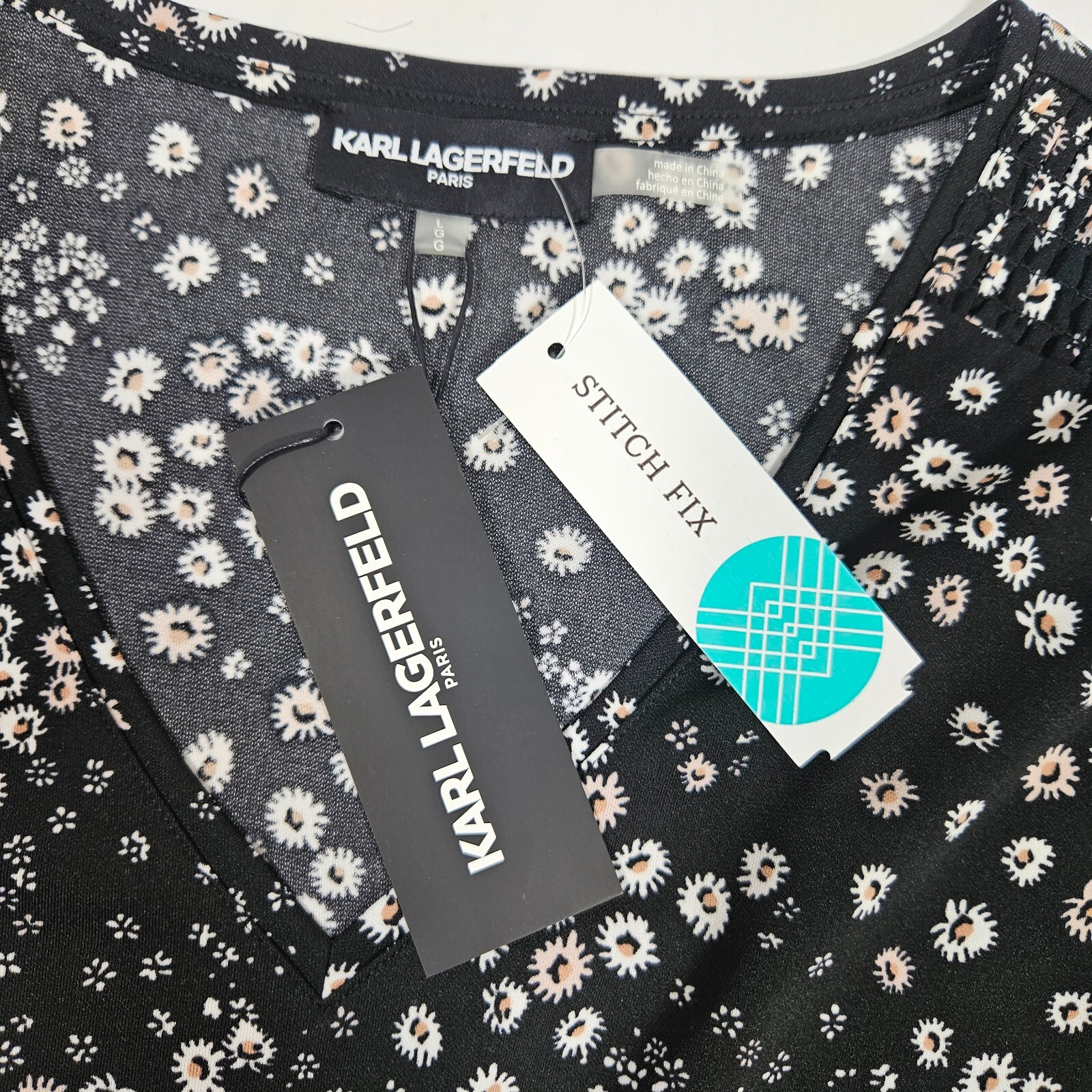 Stitch Fix Karl Lagerfeld Paris Boyd V-neck Jersey Knit Top Women's ...