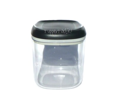 Tupperware Clear Clarity Canister #2 750ml Table Collection Black BRAND ...
