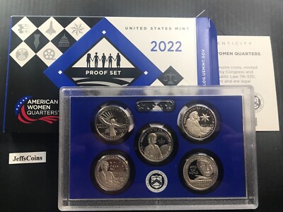 2022 S Proof US Mint Set ATB 5 Clad Quarters Box + COA Maya Angelou ...