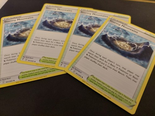 4 x Stormy Mountains (161/203) Trainer Card Pokemon TCG Playset Lot | eBay