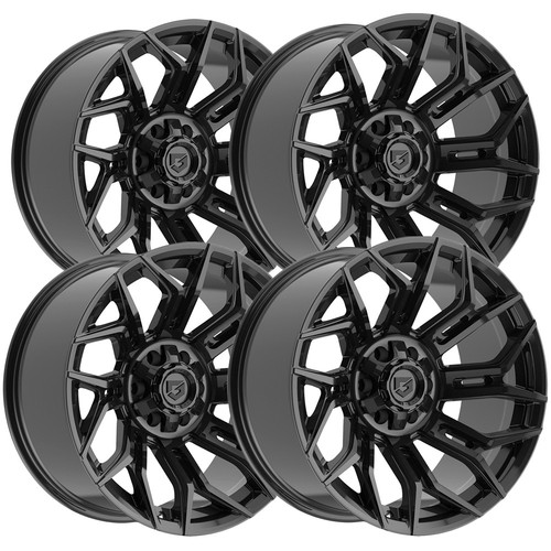 (Set of 4) Gear Off-Road 776B 20x10 6x135/6x5.5" -19mm Gloss Black ...