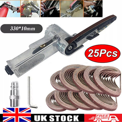 NEW 330 x 10mm Wide Air Finger Belt Sander Power File Detail Sanding ...